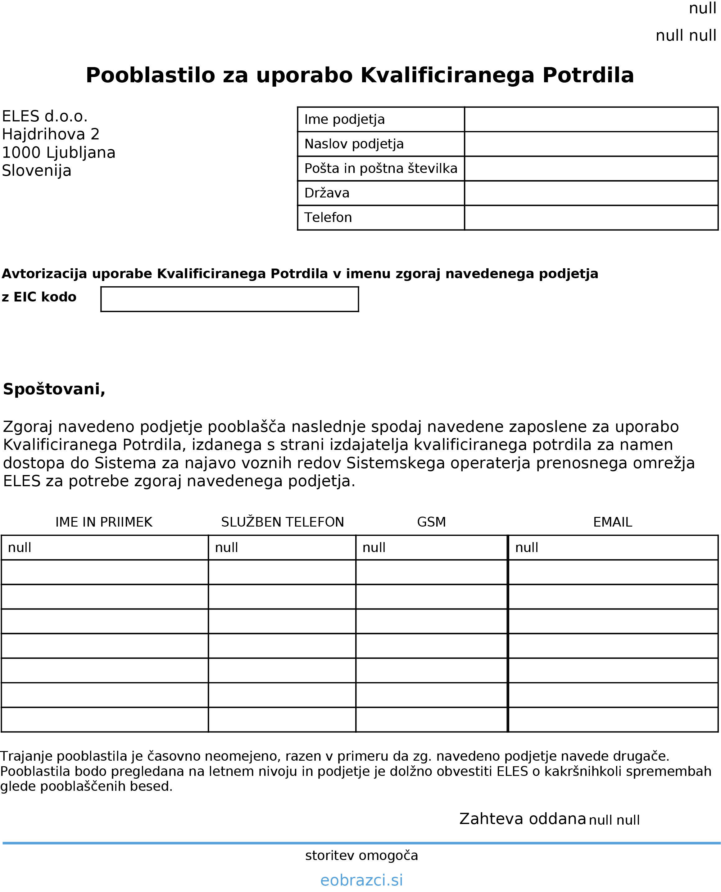 Pooblastila | e-Obrazci - elektronske pogodbe in obrazci